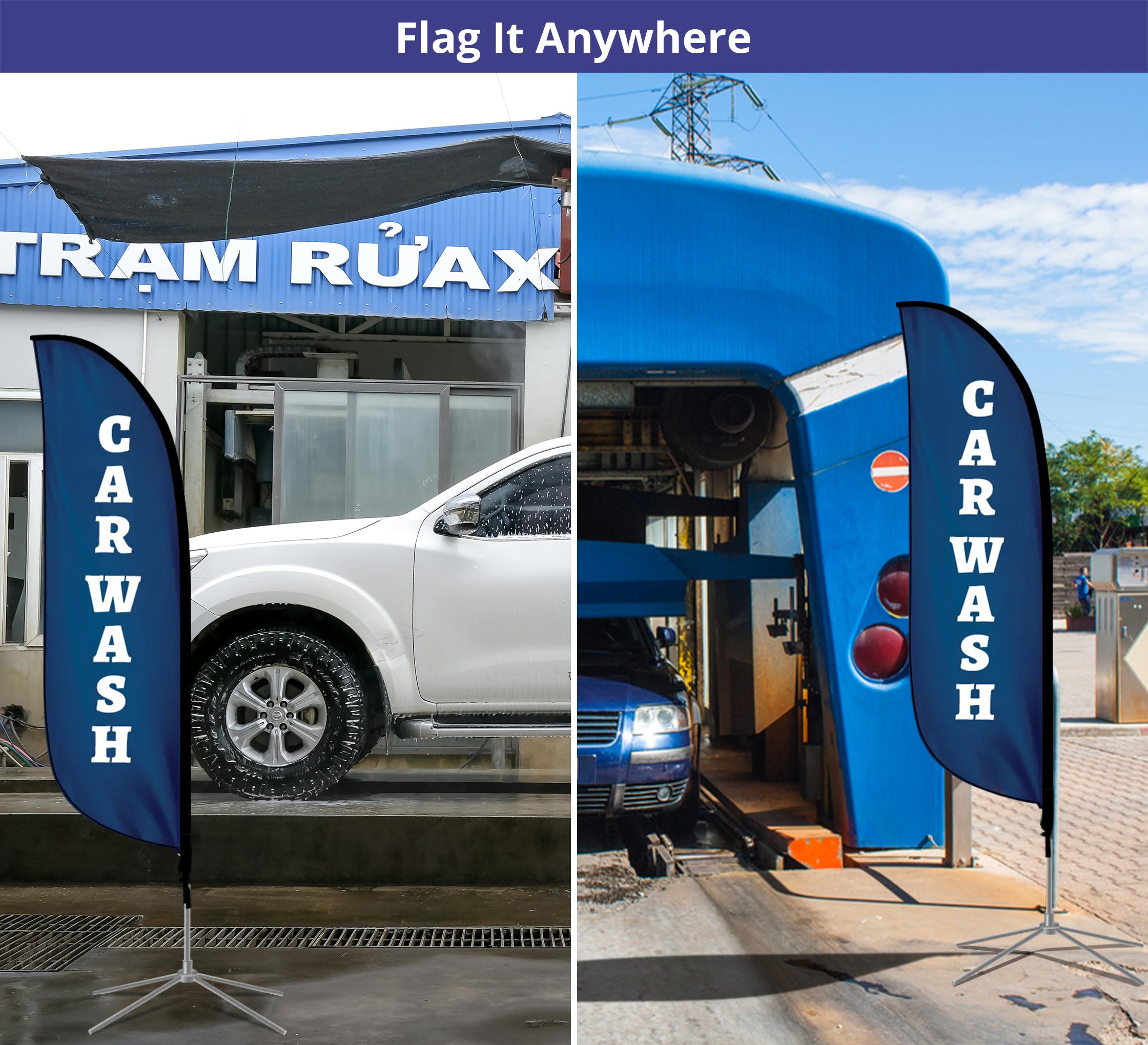 Hand Car Wash Flags