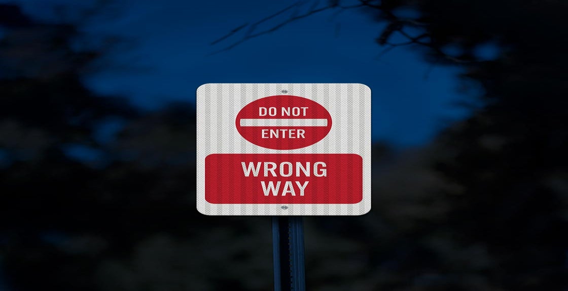 Do Not Enter Wrong Way Sign