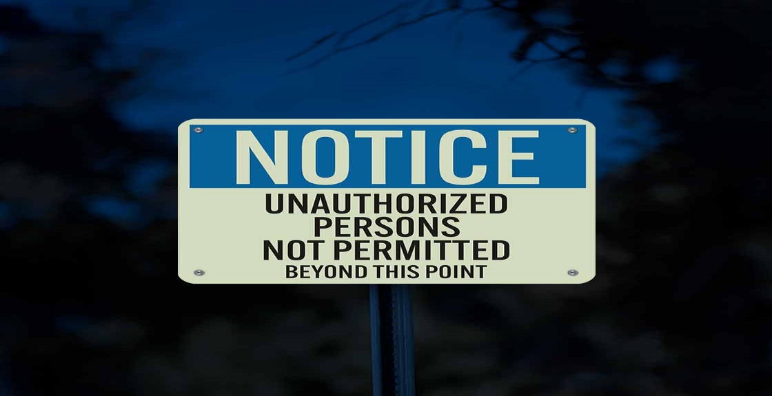 Unauthorized Person Not Allowed Logo