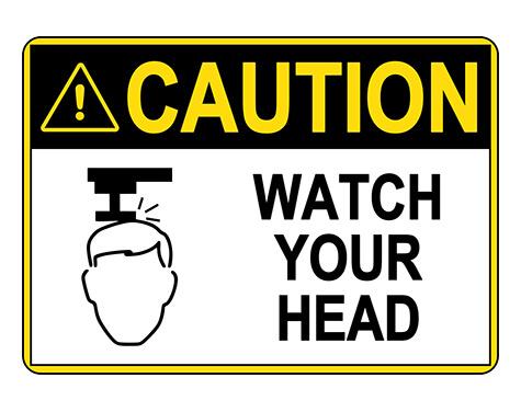Premium quality ANSI CAUTION Watch Your Head Sign - Clearance & Floor ...