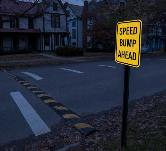 Bump Ahead Road Sign