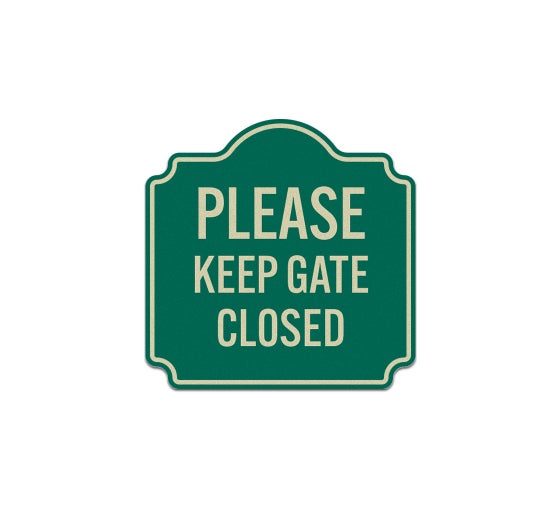 Please Keep Gate Closed Aluminum Sign (Reflective)