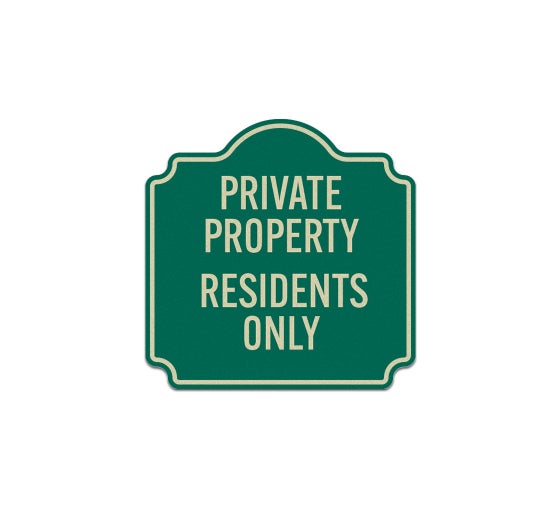 Residents Only Aluminum Sign (Reflective)