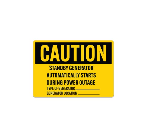 Shop for Generator Safety Sign | BannerBuzz