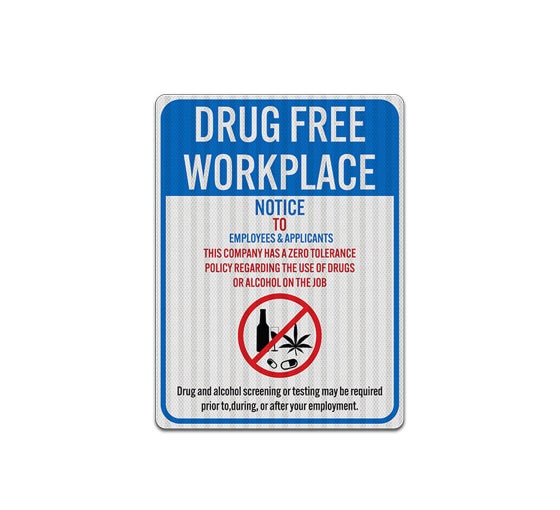 Shop for Drug Free Workplace Aluminum Sign (EGR Reflective) | BannerBuzz