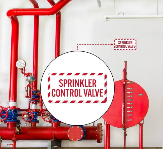 Shop for Sprinkler Control Valve Decal (Non Reflective) | BannerBuzz