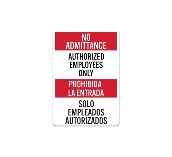 Shop for Bilingual Employees Only Signs | BannerBuzz