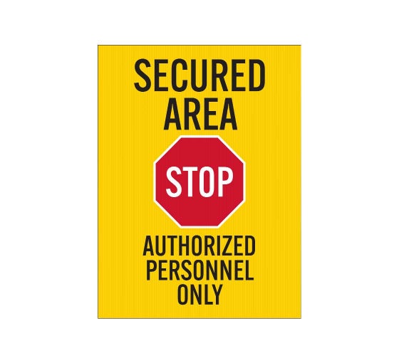 Shop for Secured Area Corflute Sign (Non Reflective) | BannerBuzz
