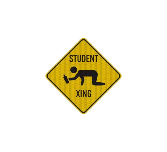 Shop for Student Crossing Aluminum Signs (HIP Reflective) | BannerBuzz