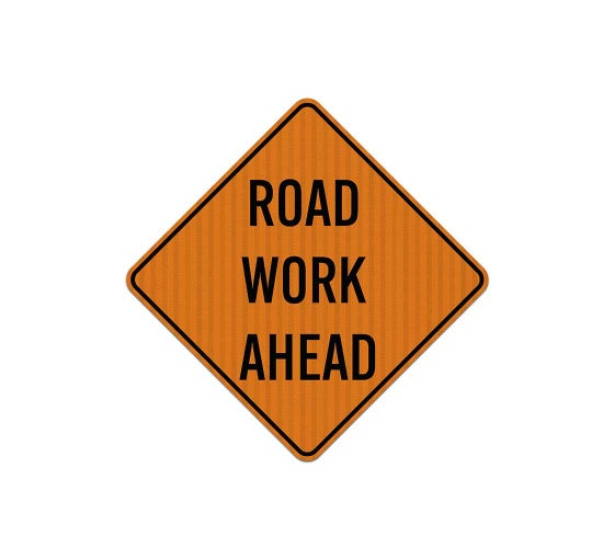 Shop for Road Work Ahead Aluminum Sign (EGR Reflective) | BannerBuzz