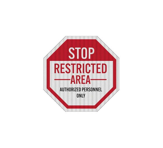 Shop for Stop Restricted Area Aluminum Sign (EGR Reflective) | BannerBuzz