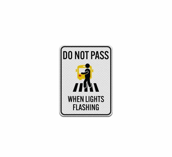 Shop for School Do Not Pass When Lights Flashing Aluminum Sign (Diamond ...