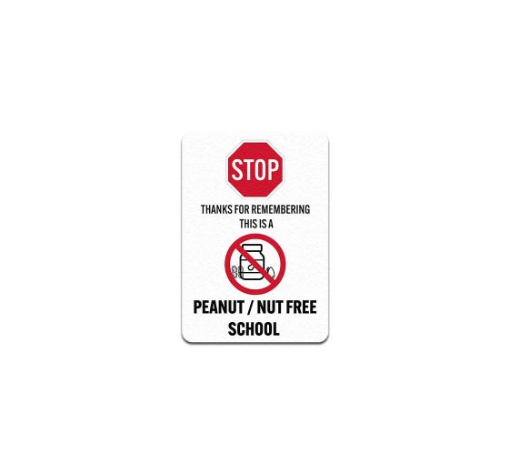 Peanut Allergy Safety Stop Decal (Non Reflective)
