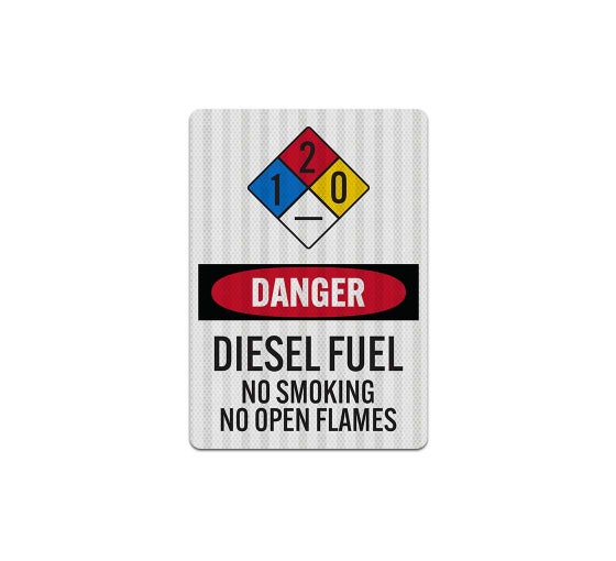 Shop for No Smoking No Open Flames Decal (EGR Reflective) | BannerBuzz