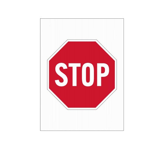 Shop for Stop Parking Lot Corflute Sign (Reflective) | BannerBuzz