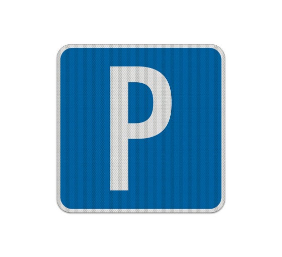Shop for P Symbol Parking Aluminum Sign (HIP Reflective) | BannerBuzz