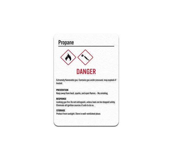 Shop for Non-Reflective 'Propane GHS' Decals | BannerBuzz