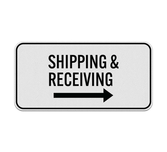 Shop for Shipping & Receiving With Arrow Aluminum Sign (Diamond ...