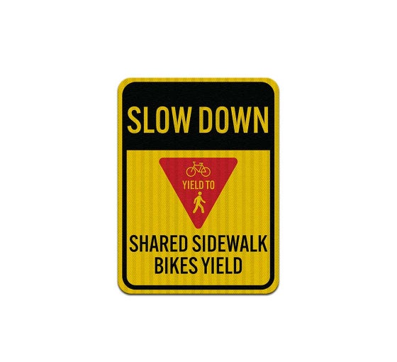 Shop for Slow Down Bike Aluminum Sign (EGR Reflective) | BannerBuzz