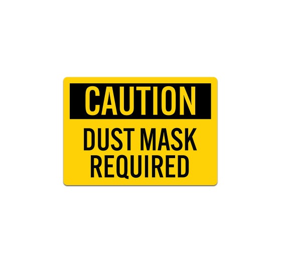Shop for OSHA Dust Mask Required Decal (Non Reflective) | BannerBuzz