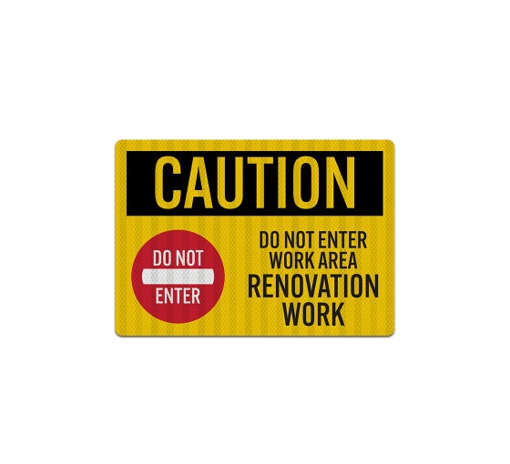 Shop for OSHA Do Not Enter Work Area Decal (EGR Reflective) | BannerBuzz