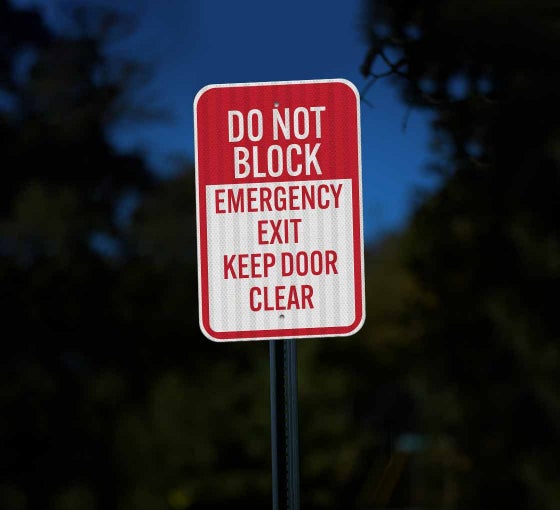 Do Not Block Door Sign