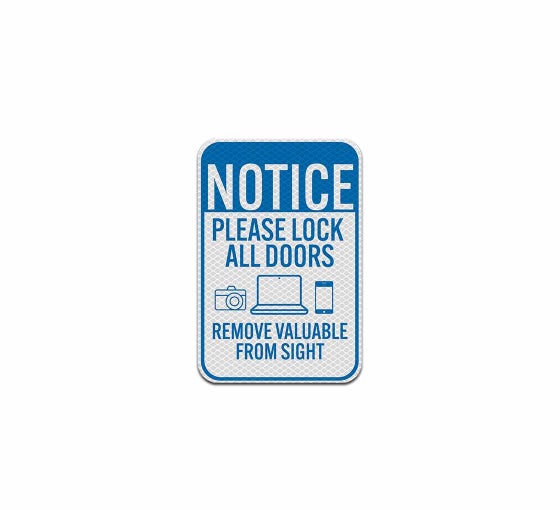 Shop for Notice Please Lock All Doors Aluminum Sign (Diamond Reflective ...