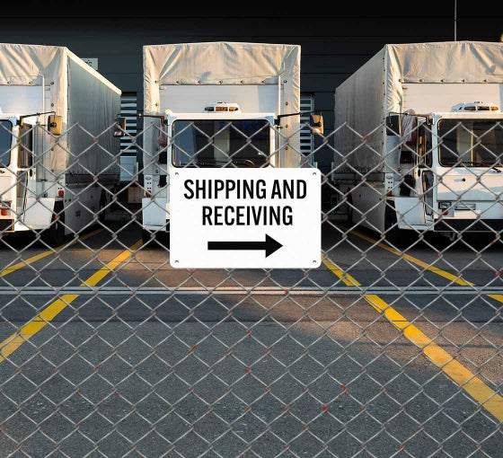 Shop for Shipping & Receiving Right Arrow Aluminum Sign (Non Reflective ...