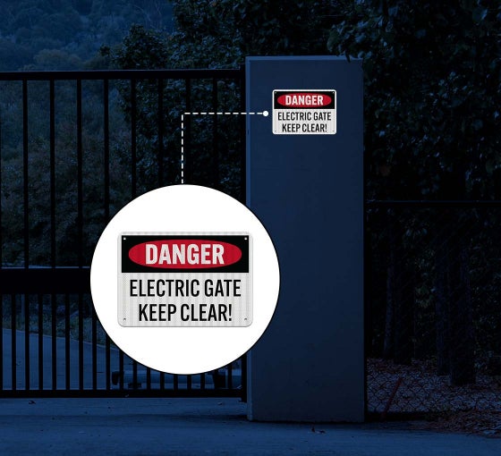 Shop for OSHA Electric Gate Keep Clear Aluminum Sign (EGR Reflective ...