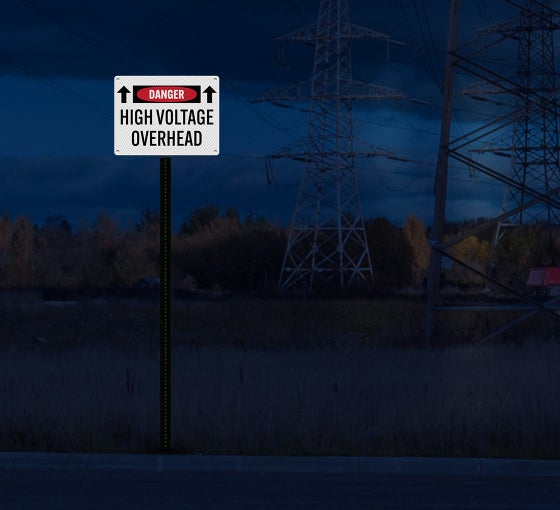 Shop for High Voltage Overhead Aluminum Sign (Diamond Reflective ...