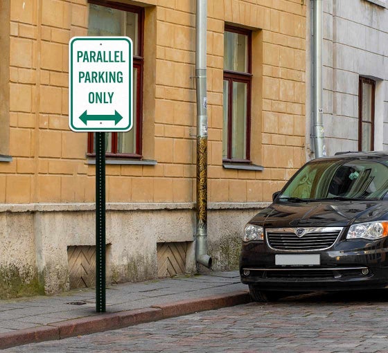 Parallel Parking Only Aluminum Sign (Non Reflective)