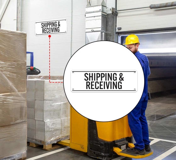 Shipping & Receiving Dock Aluminum Sign (Non Reflective)