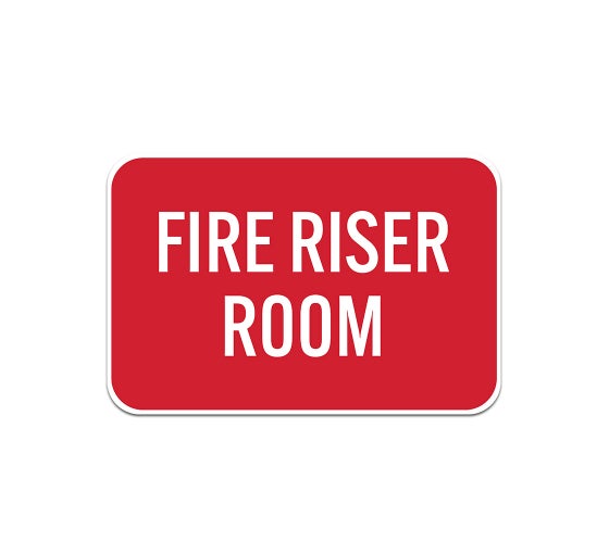 Fire Riser Room Aluminum Sign (Non Reflective)