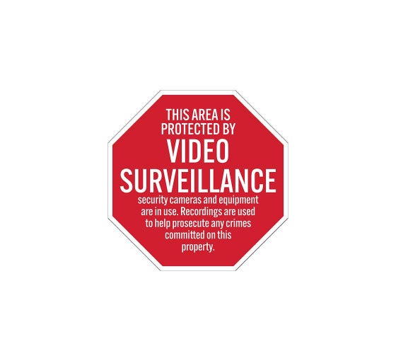 This Area Is Protected By Video Surveillance Security Cameras Aluminum ...
