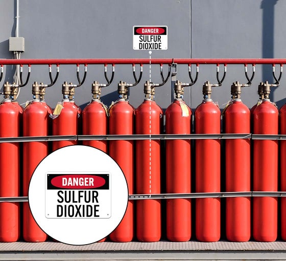 OSHA Sulfur Dioxide Aluminum Sign (Non Reflective)