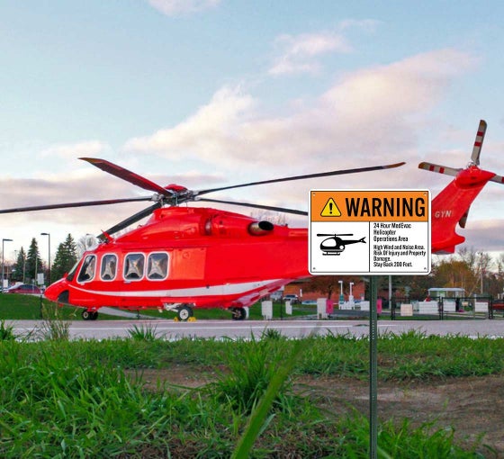 Shop for Helicopter Operations Area Signs | BannerBuzz