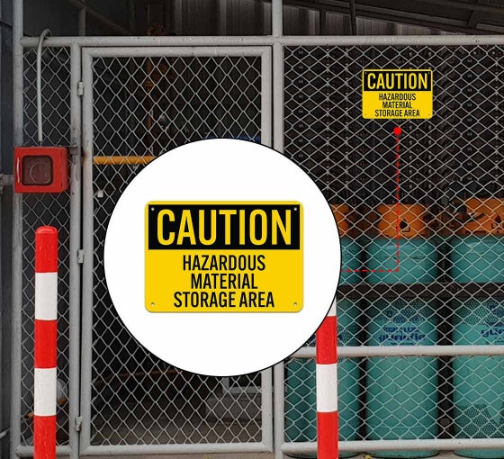 Hazardous Chemical Storage Area Sign