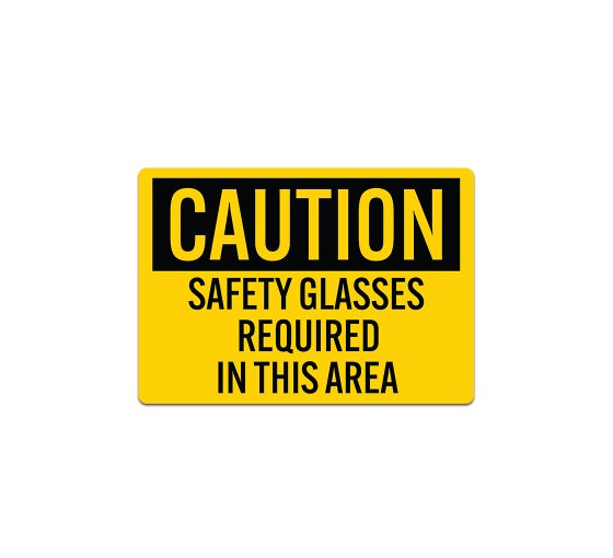 Shop for PPE Safety Glasses Required Decal (Non Reflective) | BannerBuzz