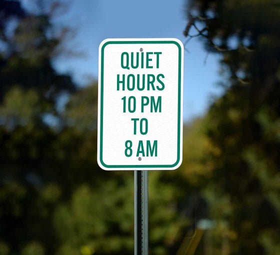 Quiet Hours Sign