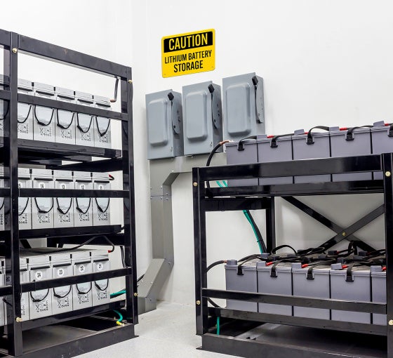 OSHA Lithium Battery Storage Aluminum Sign (Non Reflective)