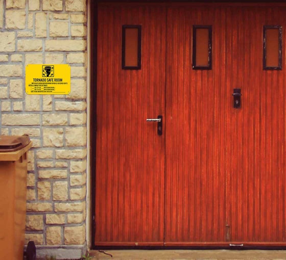Tornado Safe Room Aluminum Sign (Non Reflective)