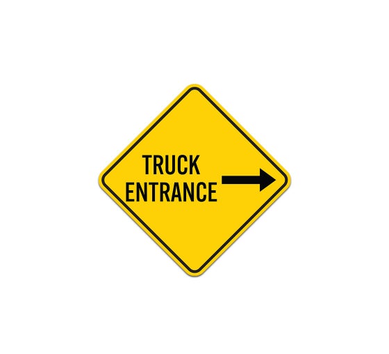 Truck Entrance Aluminum Sign (Non Reflective)