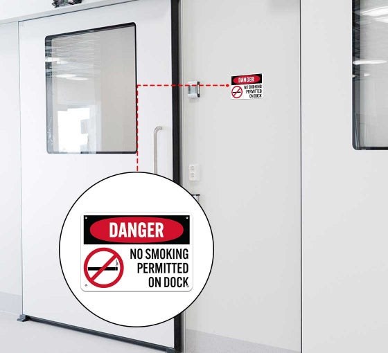 Shop for OSHA No Smoking Permitted On Dock Aluminum Sign (Non ...