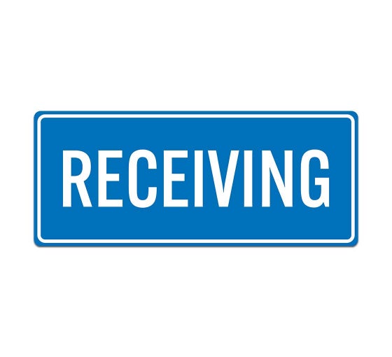 Receiving Plastic Sign