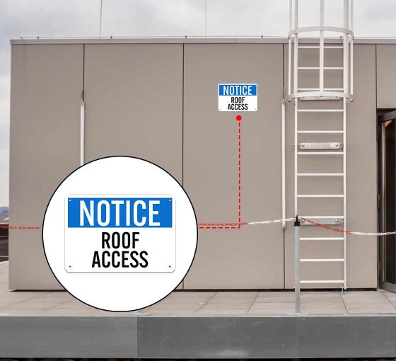 OSHA Roof Access Plastic Sign