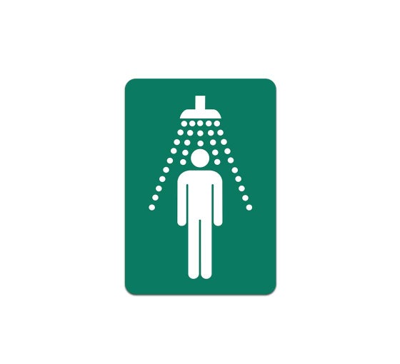 Safety Shower Symbol Plastic Sign