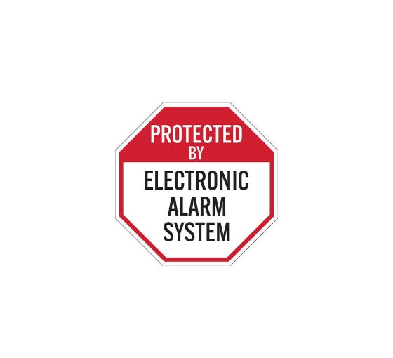 Shop for Protected By Electronic Alarm System Plastic Sign | BannerBuzz