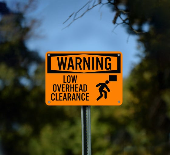 Low Overhead Clearance Signs
