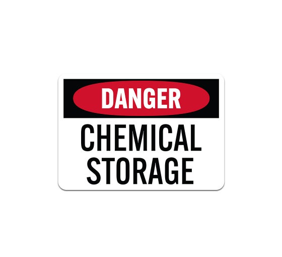 OSHA Chemical Storage Plastic Sign