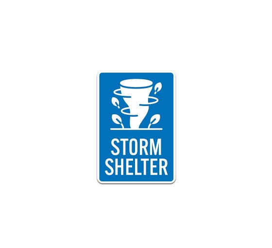 Shop for Storm Shelter Plastic Sign | BannerBuzz